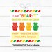 Editable Gummy Bear Valentine's Cards From Teacher to Students, Beary ...