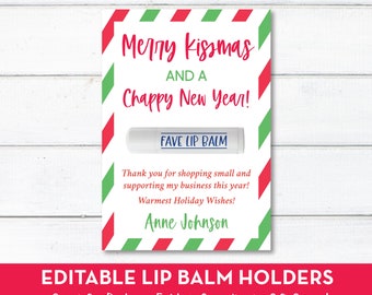 Printable Merry Kissmas and Chappy New Year Tag Teacher Gift - Etsy