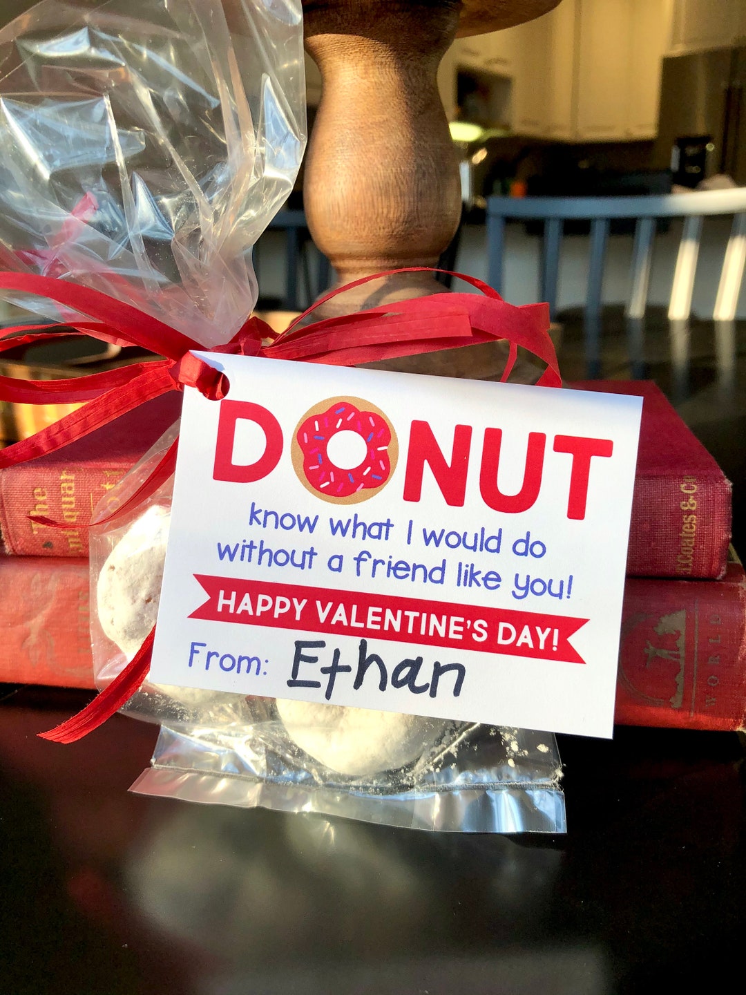 Donut Valentine Cards, Class Valentines, INSTANT DOWNLOAD, Printable ...