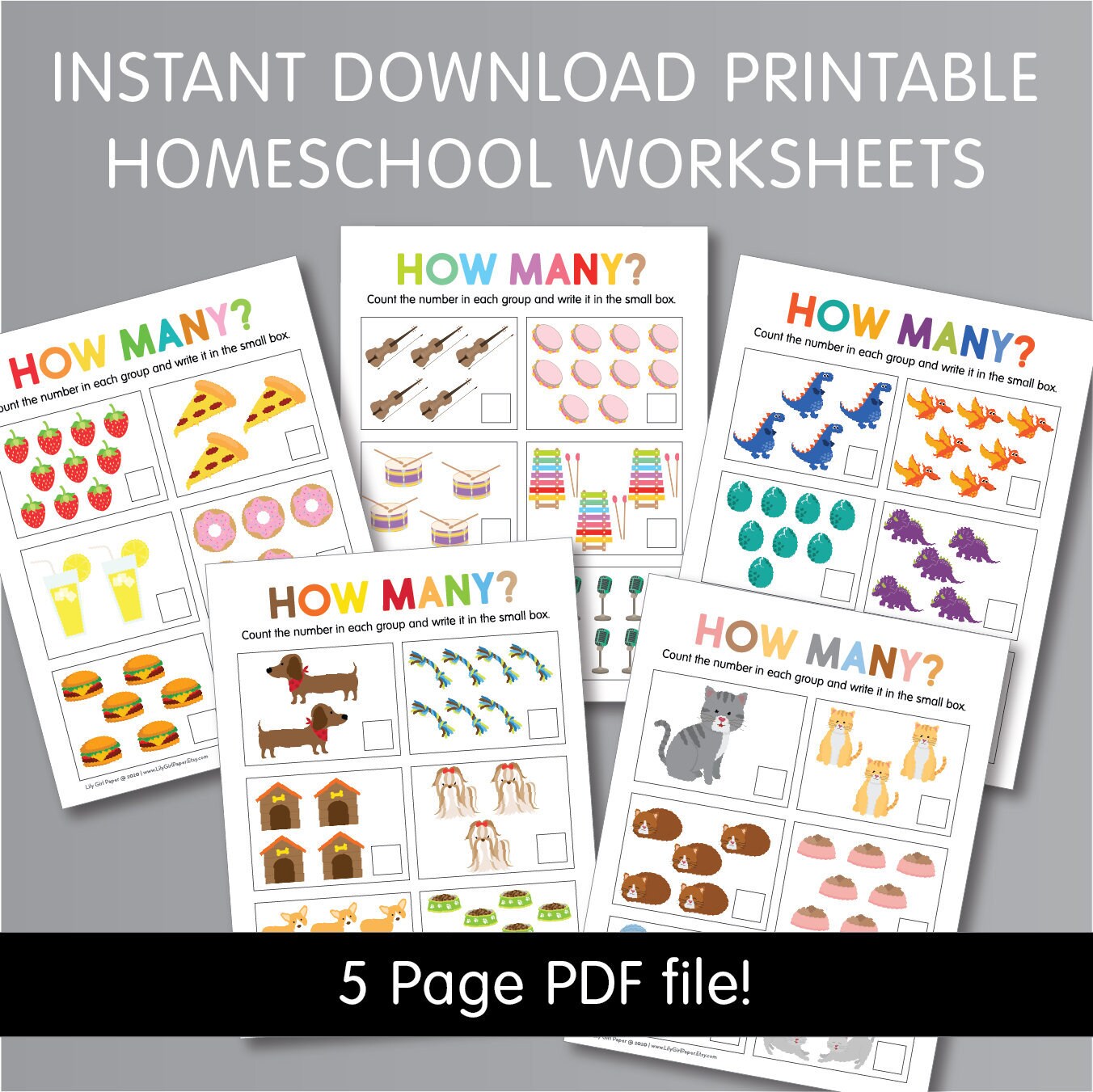 PRINTABLE Mega Bundle 14 Home School Worksheets Preschool | Etsy