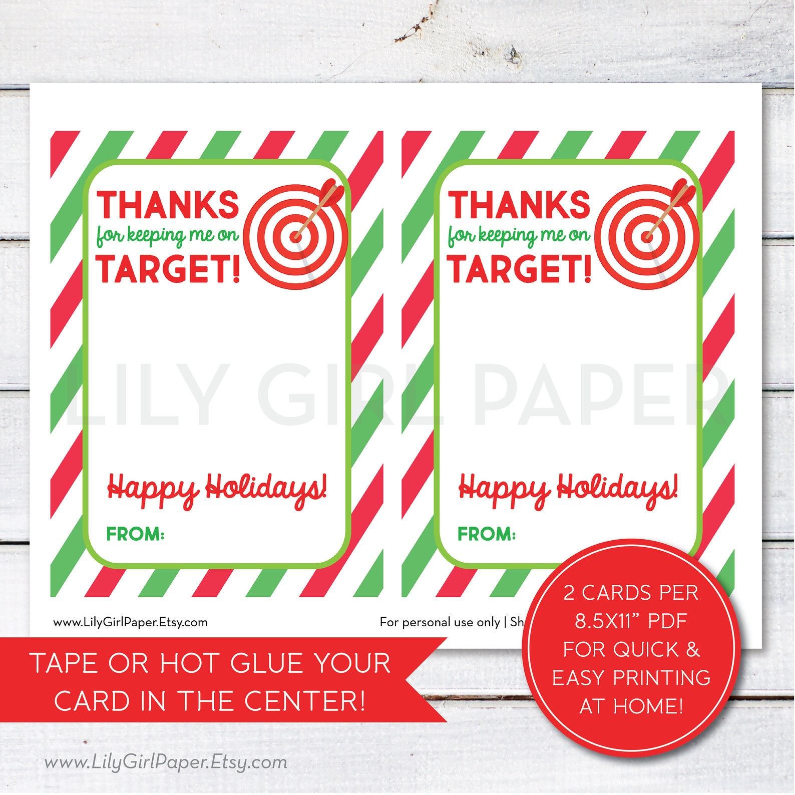 Target Gift Card Holder Christmas Card Happy Holidays Gift - Etsy