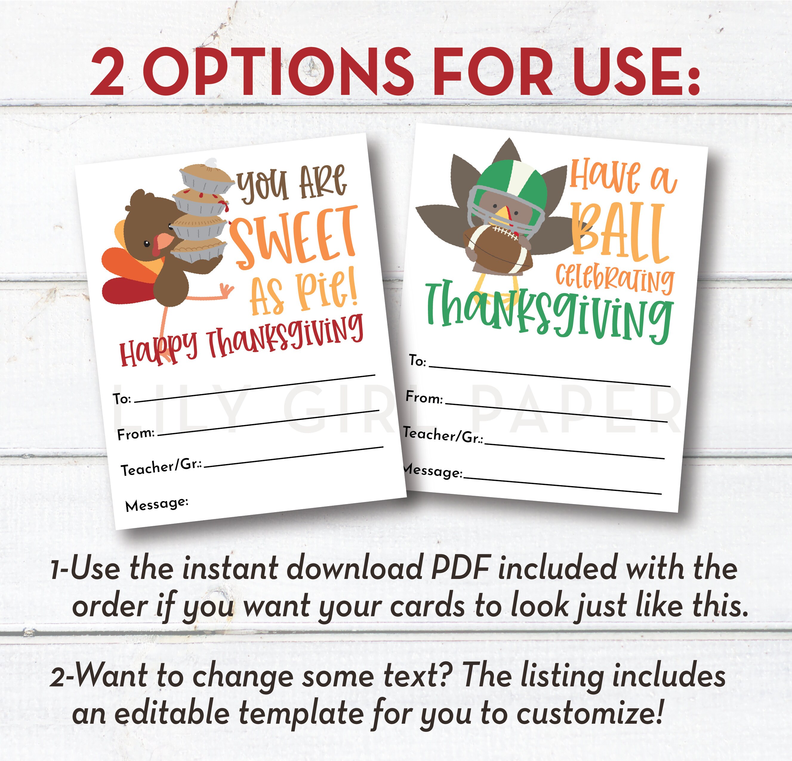 Editable Thanksgiving Gobble Grams Candy Grams INSTANT - Etsy