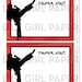 Karate, Tae Kwon Do, Martial Arts Thank You Card, Instant Download ...