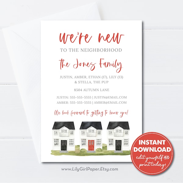 Welcome to the Neighborhood Postcard - Etsy