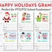 Editable Happy Holidays Candy Grams INSTANT Download PTA - Etsy