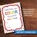 Valentine's Cards, INSTANT DOWNLOAD, You Color My World, Crayons ...