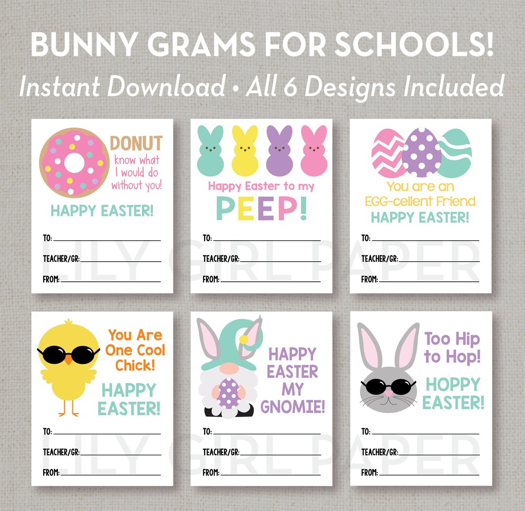 Easter Bunny Grams, INSTANT Download, PTA, PTO School Fundraiser ...