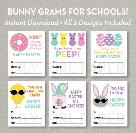Easter Bunny Grams, INSTANT Download, PTA, PTO School Fundraiser ...
