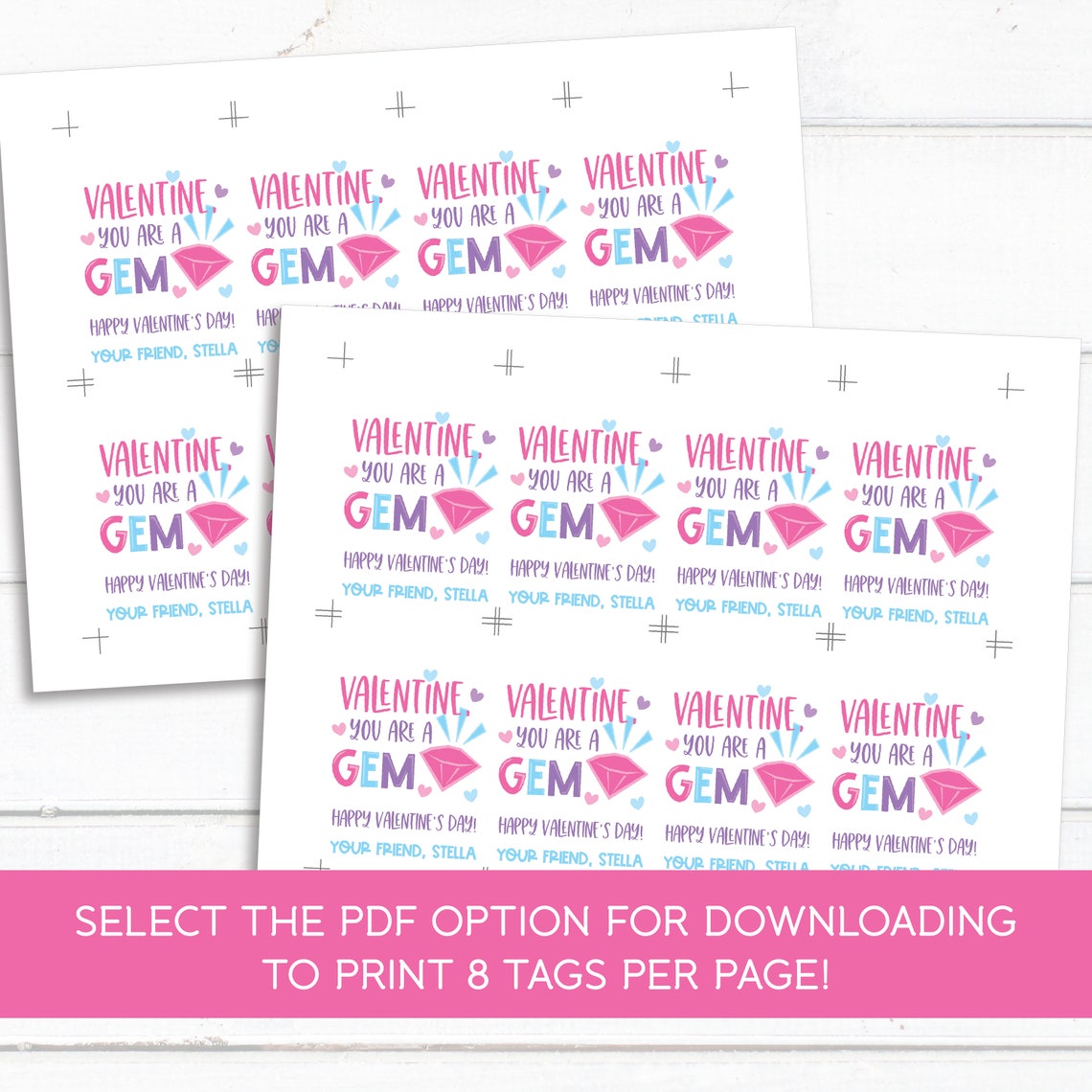 Editable You Are A Gem Valentine Cards Ring Pop | Etsy