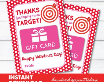 Valentine's Day Target Gift Card Holder INSTANT DOWNLOAD | Etsy