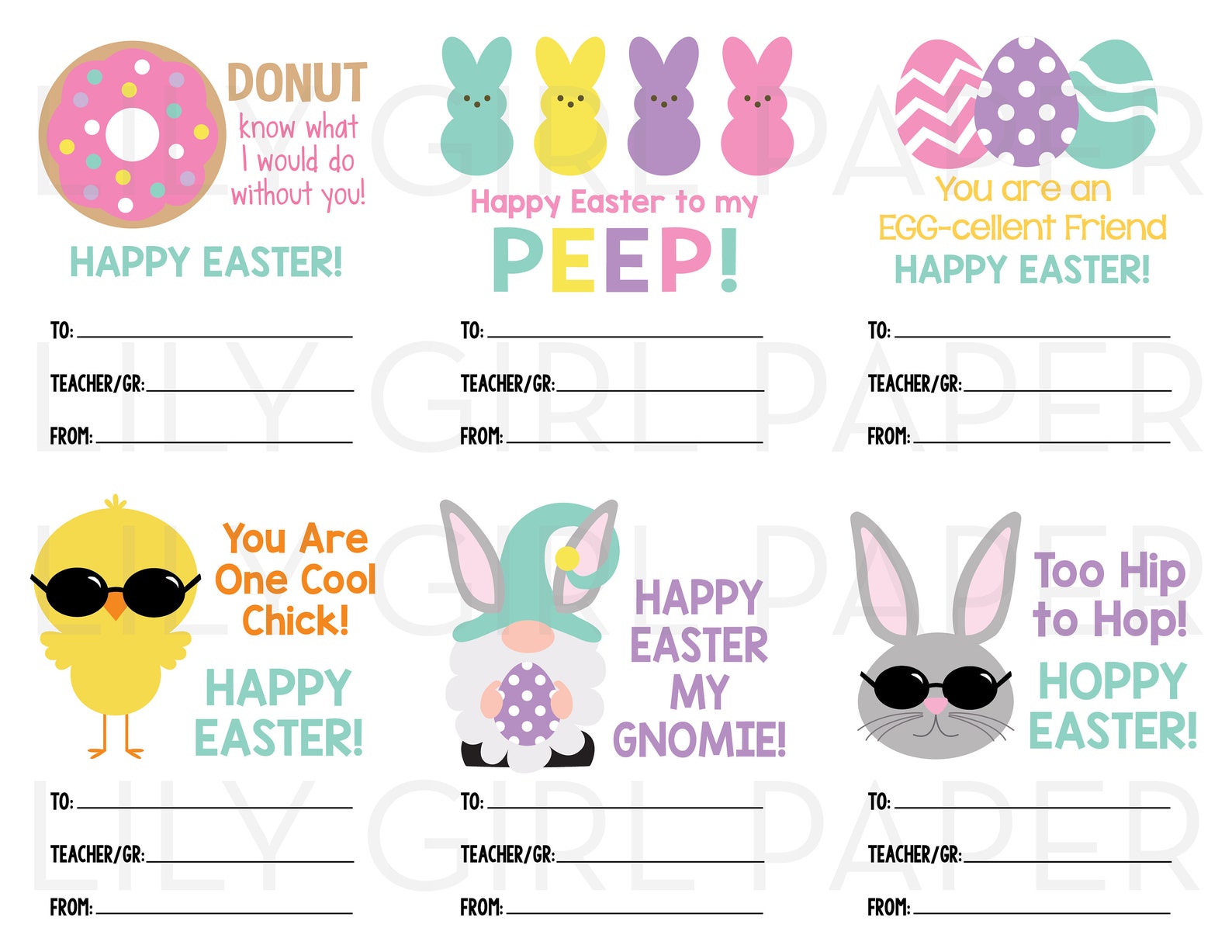 Easter Bunny Grams, INSTANT Download, PTA, PTO School Fundraiser ...