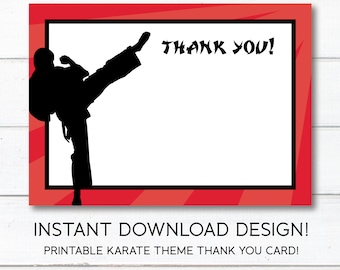 Karate Martial Arts Birthday Party Printable Invitations - Etsy