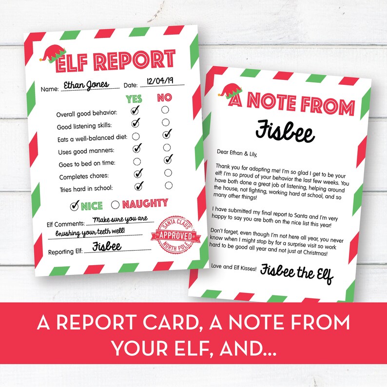 Editable Elf Activity Set Christmas Elf INSTANT DOWNLOAD - Etsy