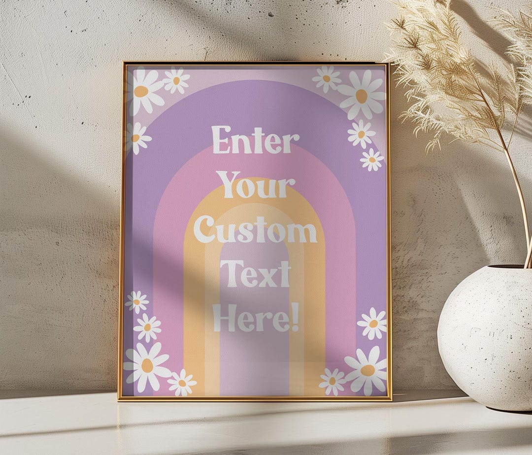 Editable Groovy Birthday Party, Purple and Yellow, Customizable 8x10 ...