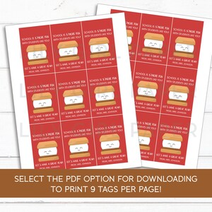 Editable School is S'more Fun Gift Tags, Welcome Back, 1st Day of ...