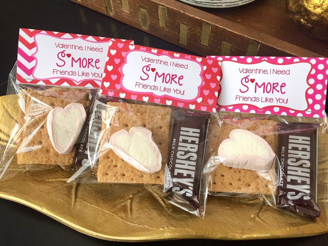 Valentine Treat Bag Toppers, I Need S'more Friends Like You, Candy Bag ...