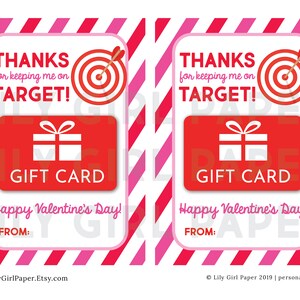 Valentine's Day Target Gift Card Holder, INSTANT DOWNLOAD, Printable ...