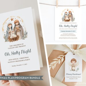 BUNDLE! Christmas Church Program Editable Template, 5.5x8.5" Folded ...