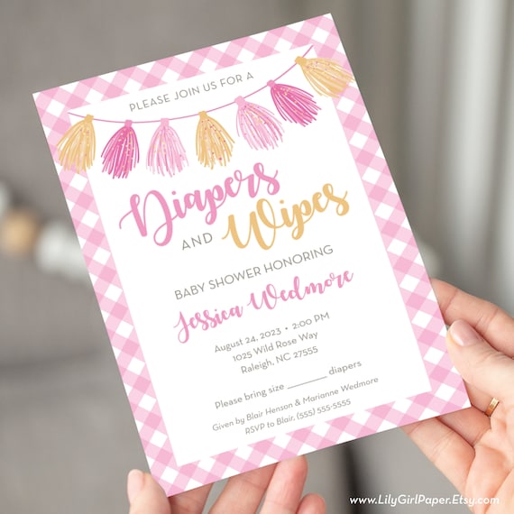 Baby Shower Diaper Invitations Templates
