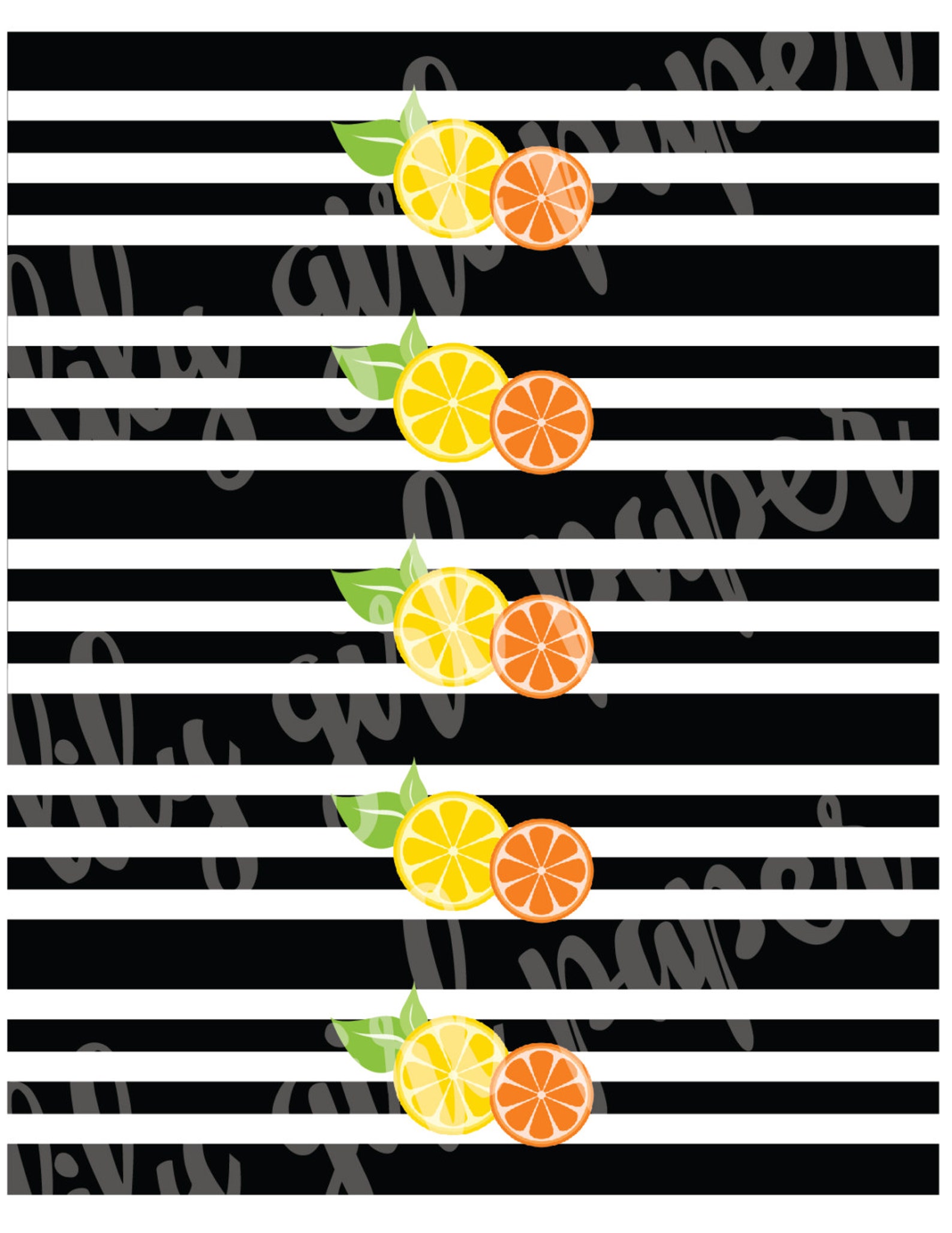 DIY Printable Water Bottle Label Citrus Theme - Etsy