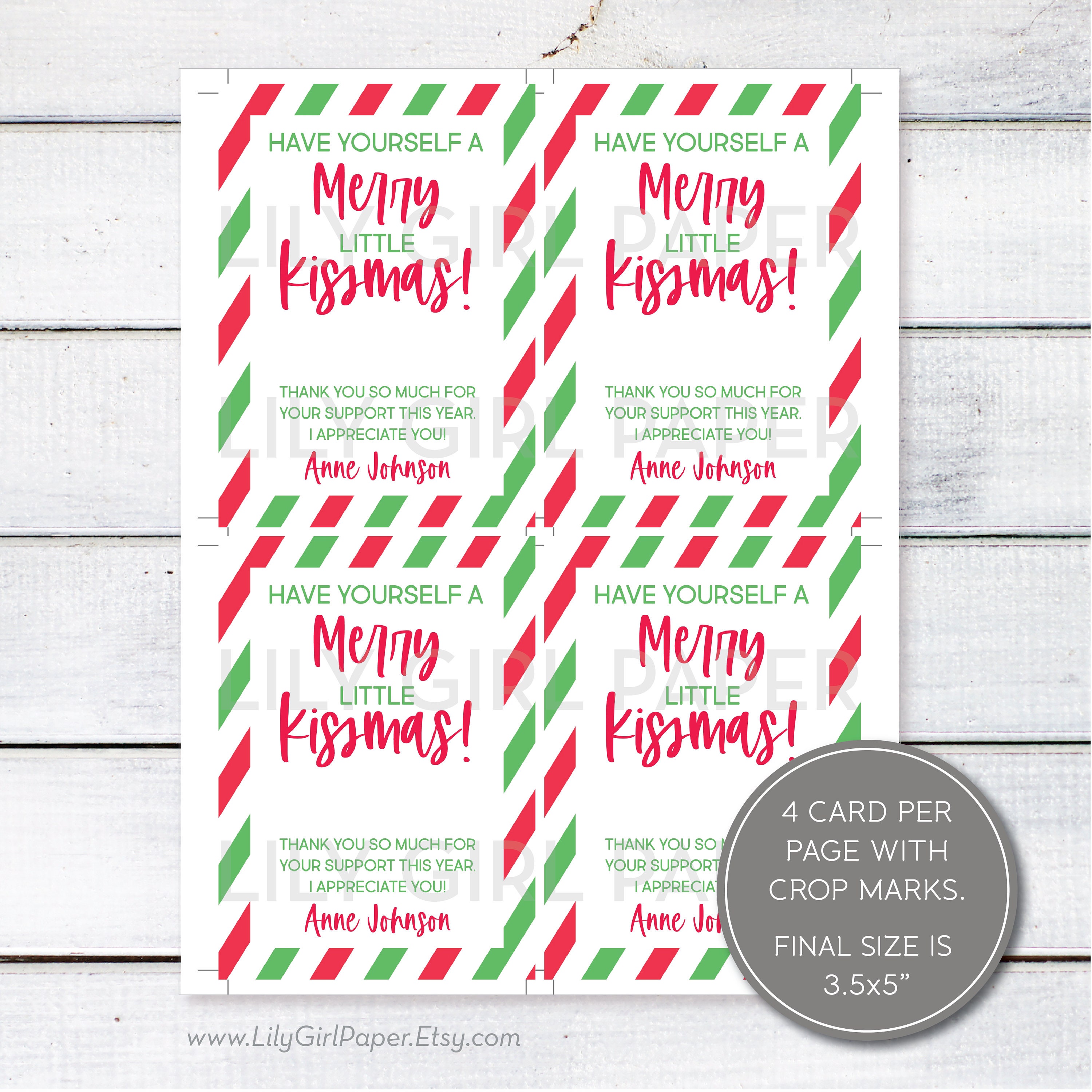 Editable Merry Kissmas Lip Balm Holder Cards Christmas Gift | Etsy