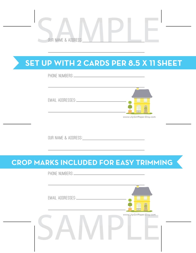 Welcome to the Neighborhood, Contact Information Cards, Neighbor ...