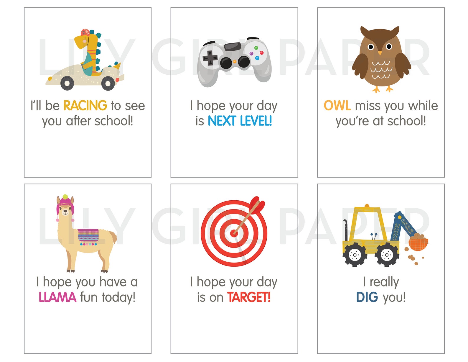 Lunchbox Love Notes Printable Lunch Box Cards Preschool - Etsy