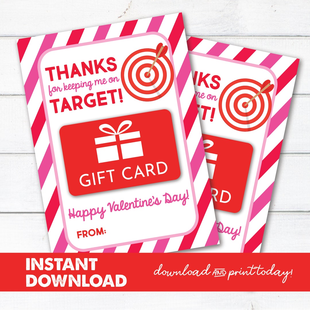 Valentine's Day Target Gift Card Holder, INSTANT DOWNLOAD, Printable ...