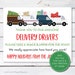 Editable Holiday, Christmas Delivery Driver Snack & Drink Sign, Mail ...