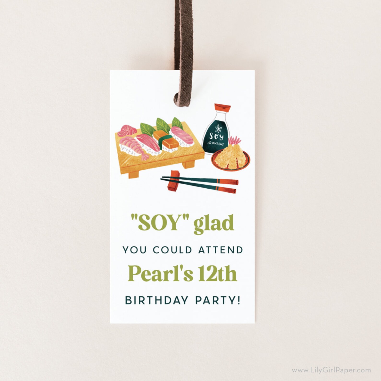 Editable Sushi Birthday Party Menu Template, Hibachi, Sushi Dinner ...