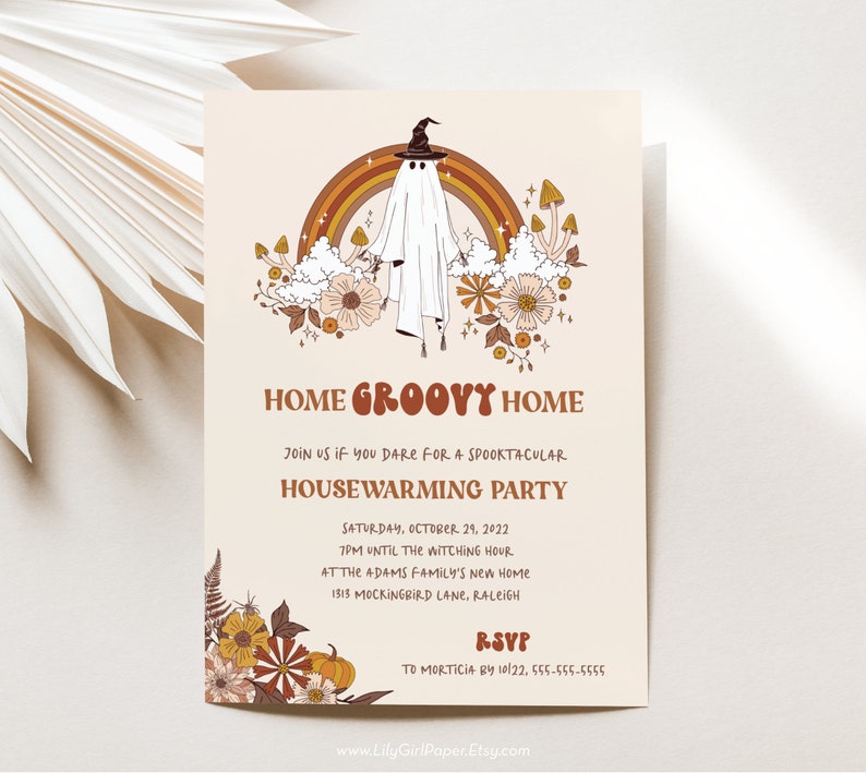 Editable Home Groovy Home Housewarming Party Welcome Sign - Etsy