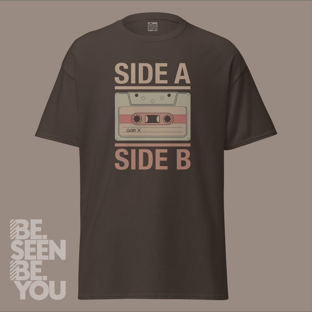 Retro Music Shirt, Vintage Cassette, Gen X Nostalgia, Side A B Graphic ...