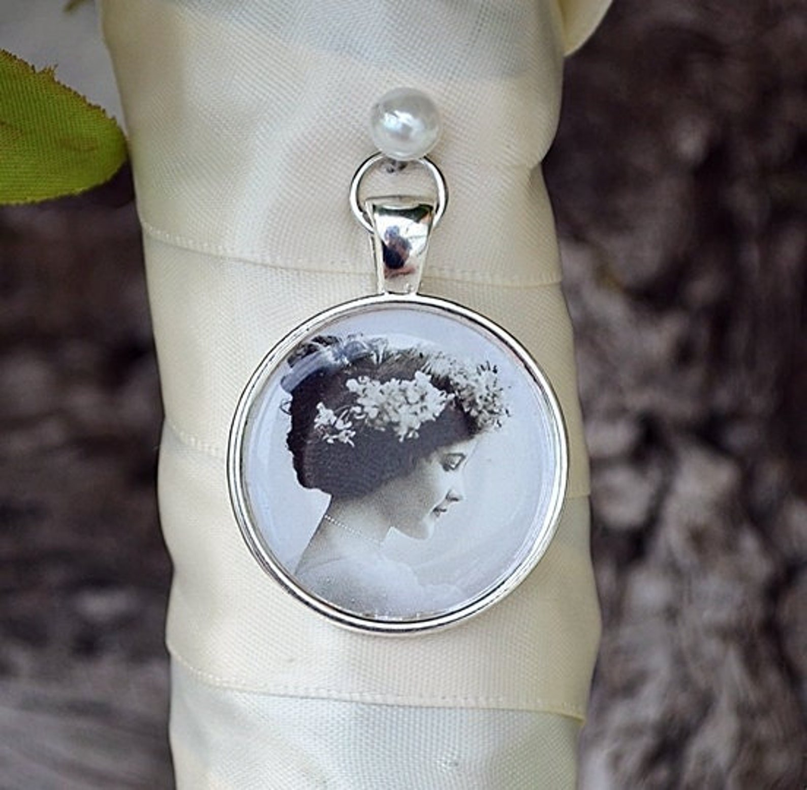 Silver Wedding Bouquet Photo Charm Kit Bridal Antique Silver | Etsy