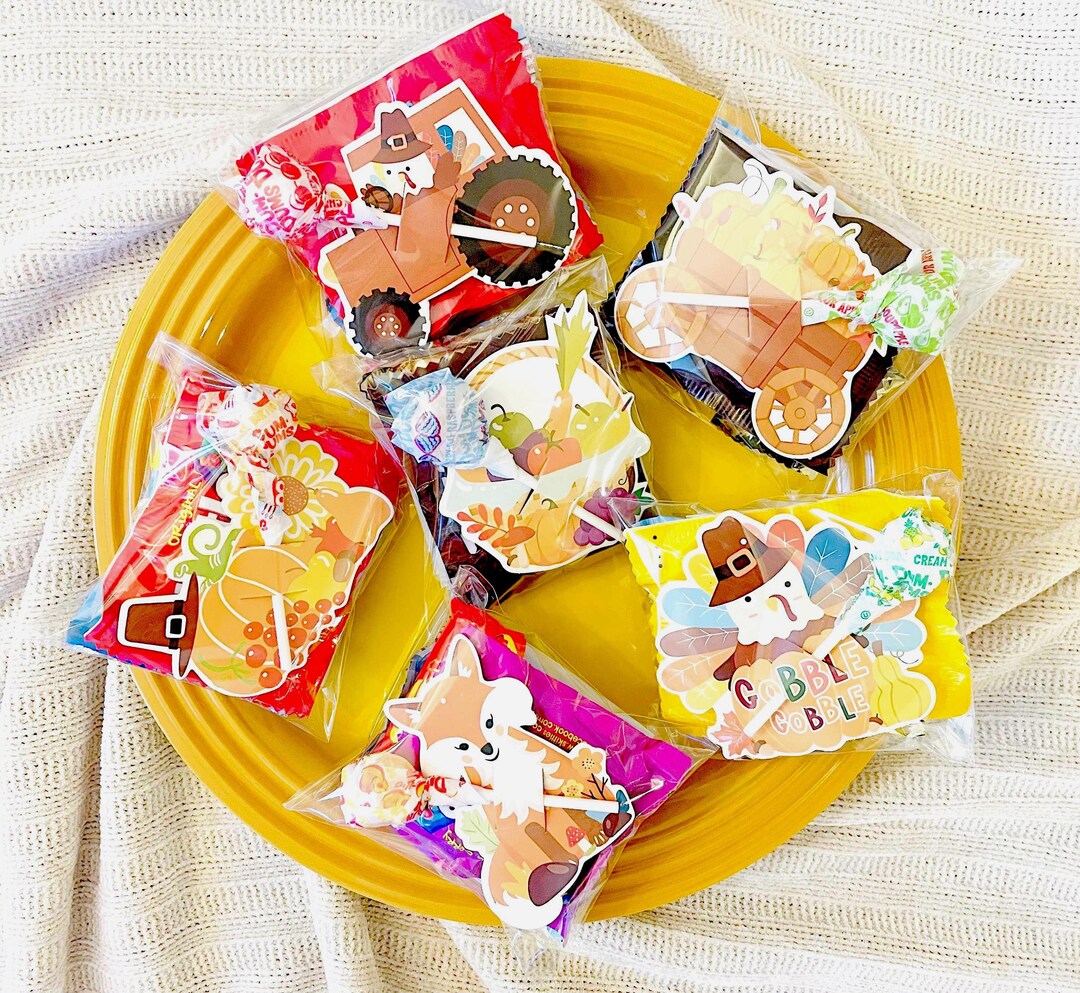 Thanksgiving Candy Goody Bags, Fall Party Favors - Etsy