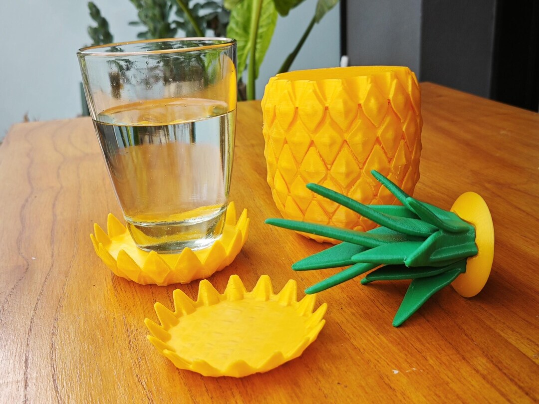 Pineapple Stacking Coaster Set | Bright, Colorful, Decorative Coasters ...