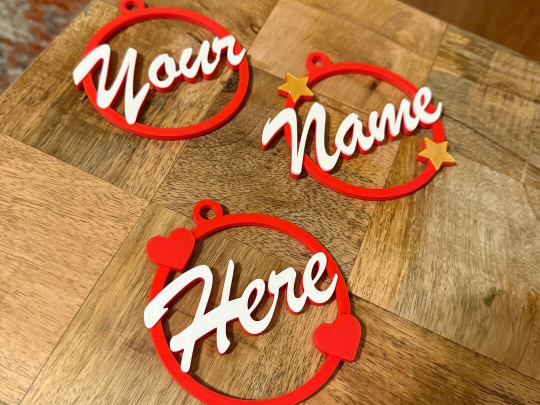 Personalized Christmas Ornament, Custom Name Decoration, Holiday Gift ...