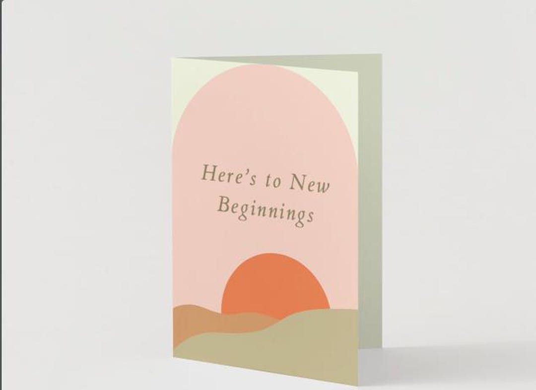 Here's to New Beginnings- Greeting Card - Etsy