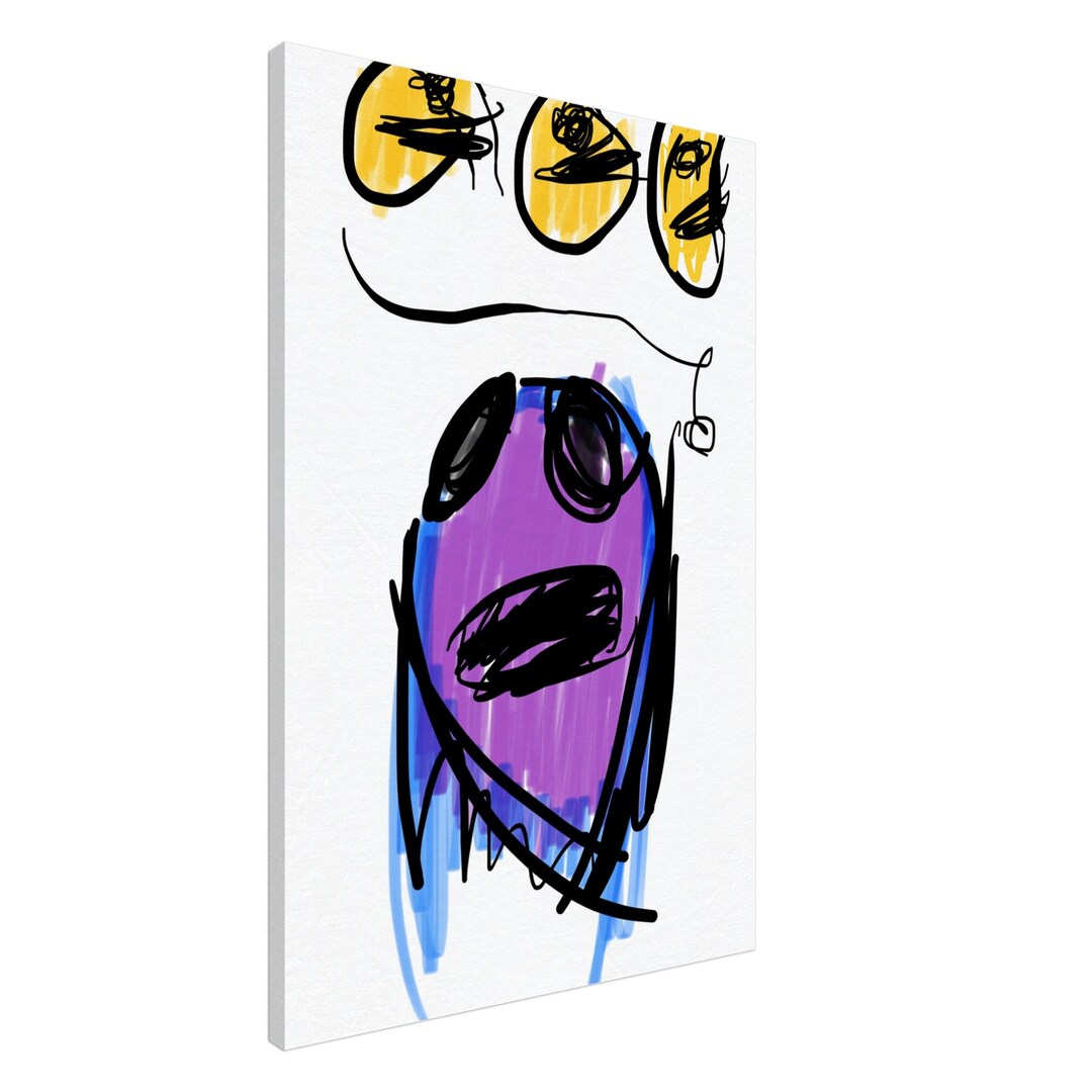 Pac-man Ghost Canvas - Phantom Fear - Retro Video Game, Vibrant ...