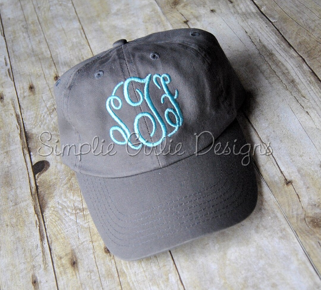 Monogrammed Baseball Cap. Custom Monogrammed Cap. Embroidered Hat ...