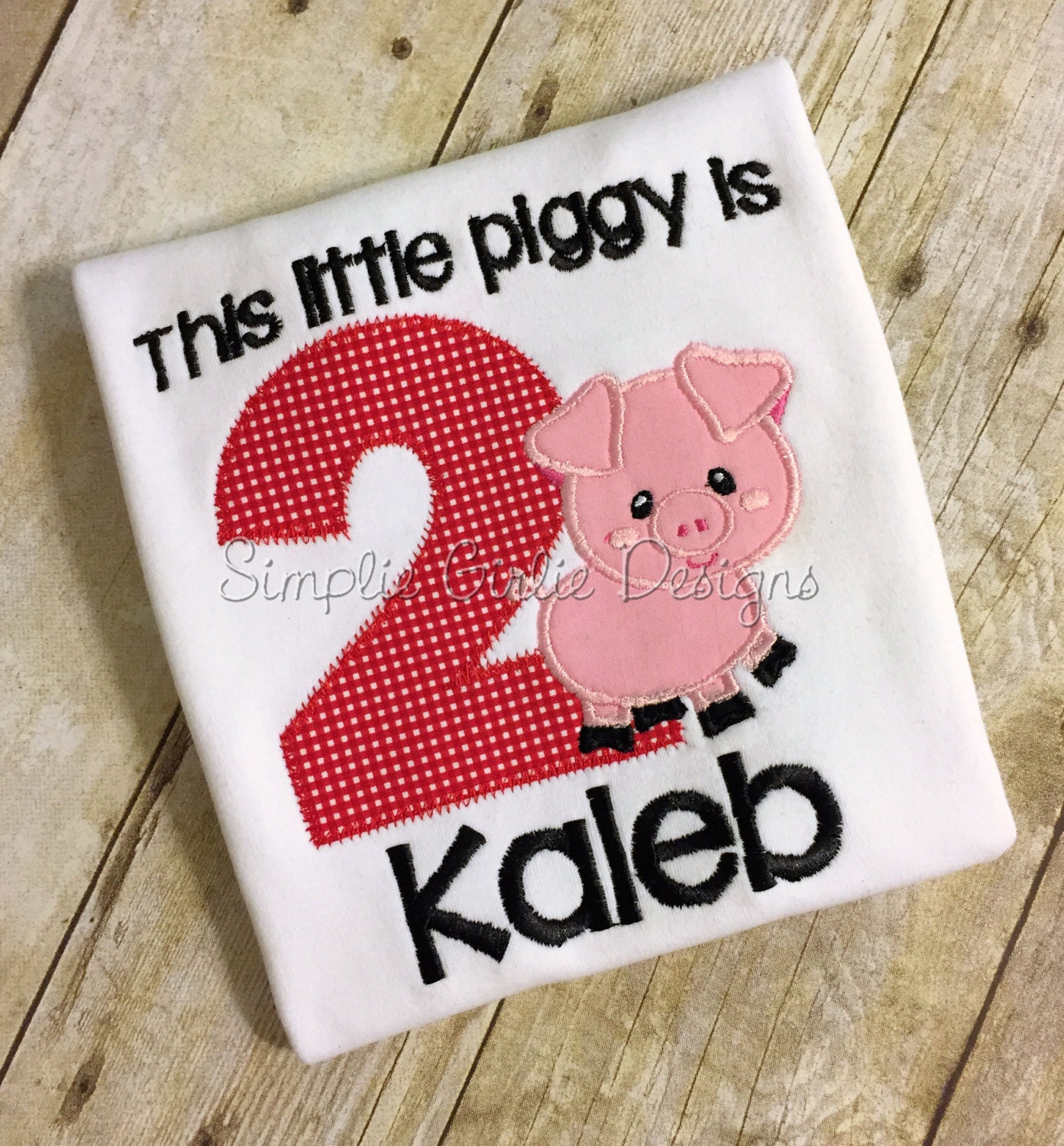 Custom Pig Birthday Shirt or Bodysuit. Farm Birthday. Little Piggy ...