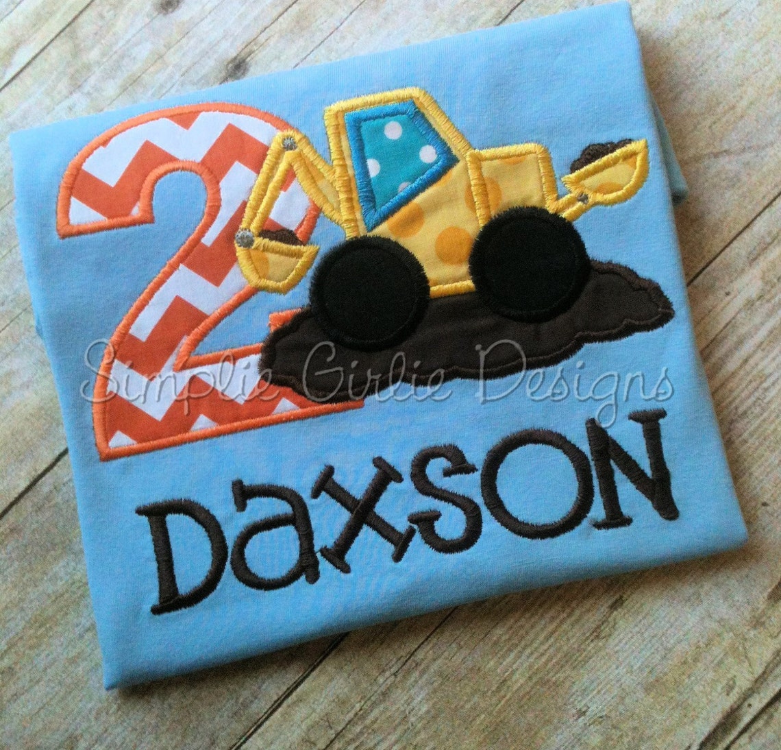Backhoe Birthday Shirt. Construction Birthday. Digger Birthday ...