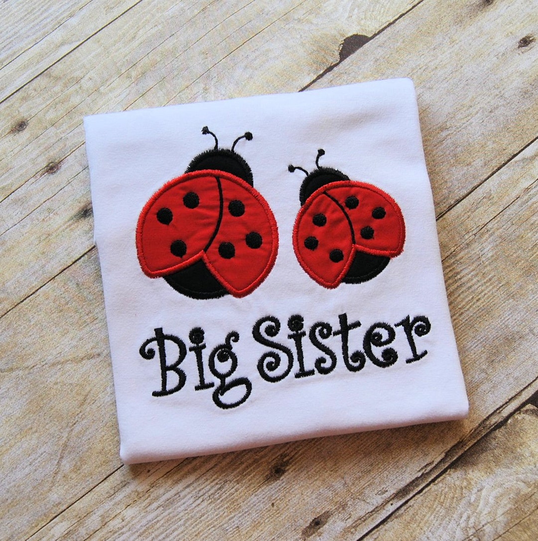 Ladybug Big Sister, Little Sister, Middle Sister Shirt or Bodysuit. - Etsy