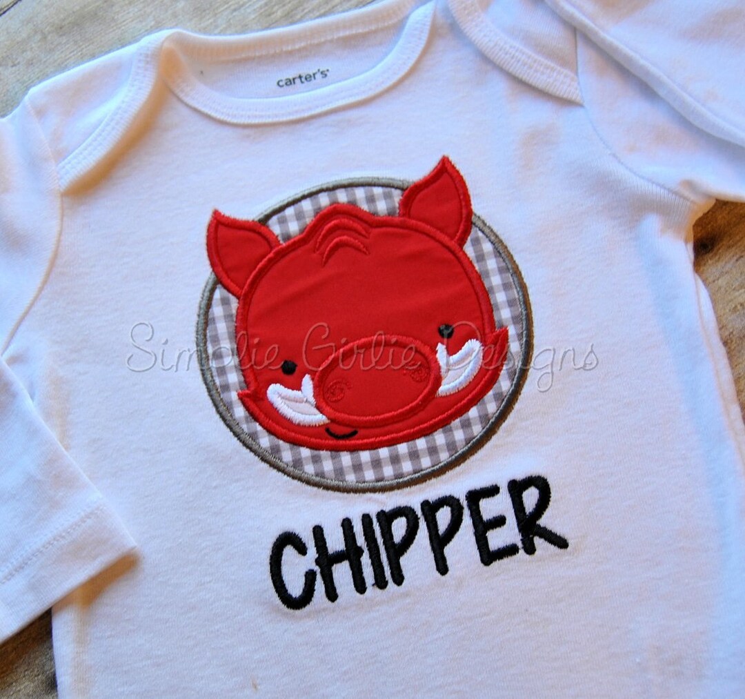 Razorback Shirt or Bodysuit. Personalized. Can Change Colors to Suit ...