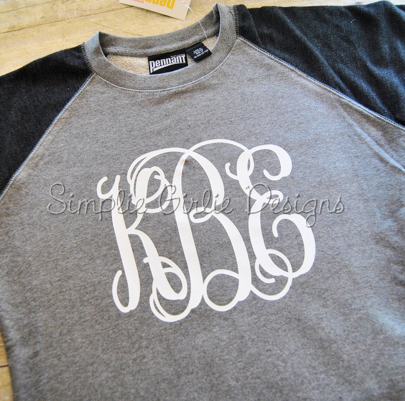 Monogrammed Ladies Sweatshirt. Personalized Sweatshirt. Women's Hi-low ...