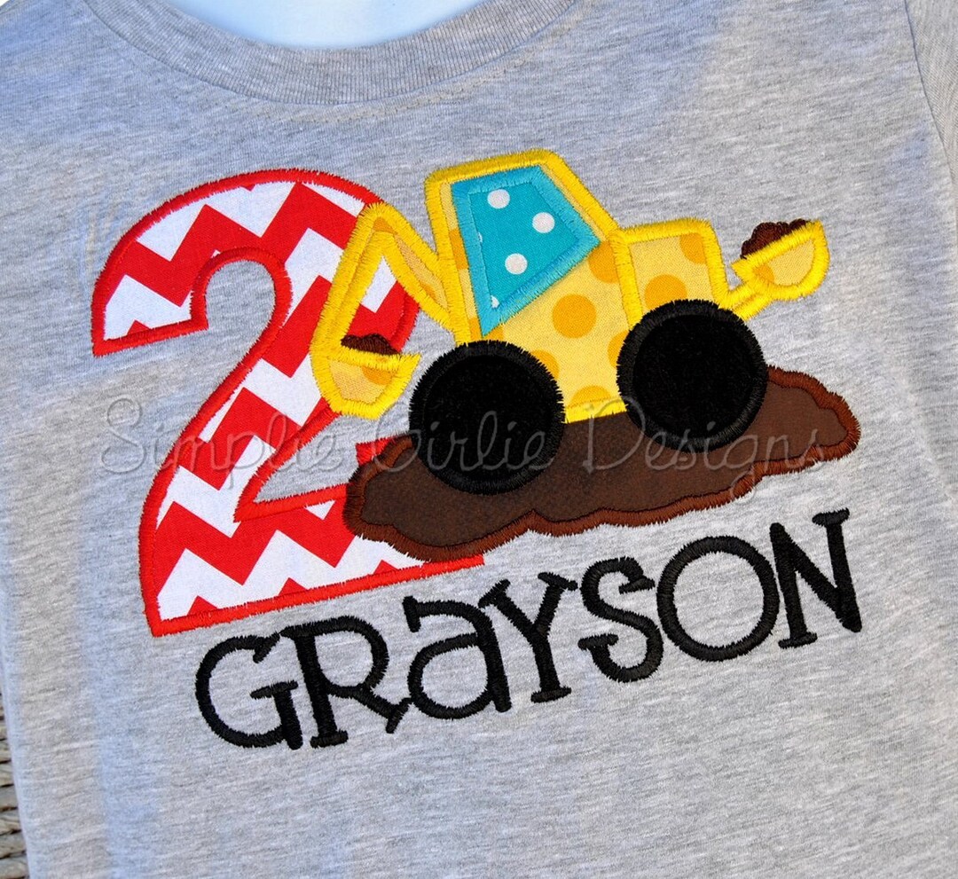 Backhoe Birthday Shirt. Construction Birthday. Digger Birthday ...