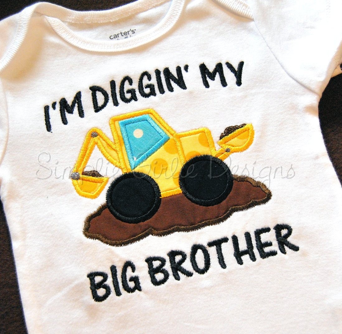 I'm diggin' my big brother / little brother shirt or | Etsy