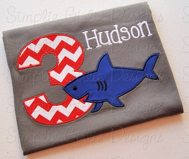 Custom shark birthday shirt. Personalized. Sizes 12m to youth | Etsy