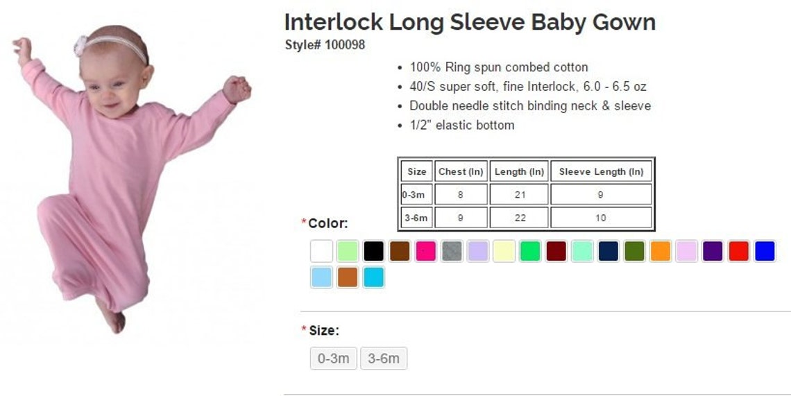 Baby gown with or without hat. Baby girl gown. Coming home | Etsy