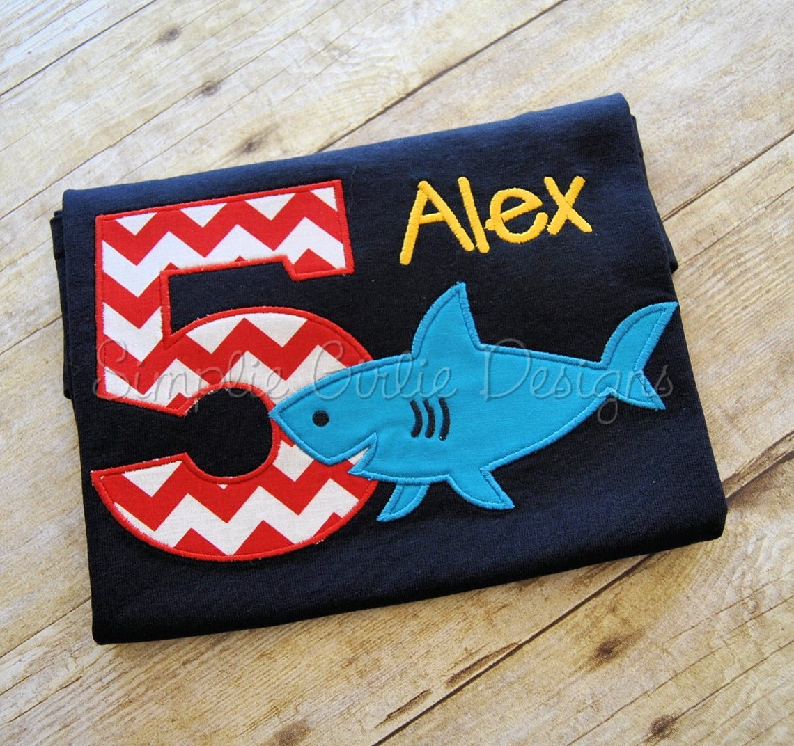 Custom Shark Birthday Shirt. Personalized. Sizes 12m to Youth Large. - Etsy