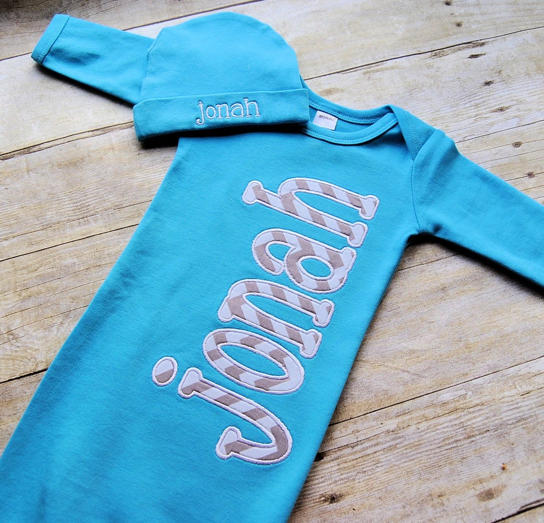 Custom Personalized Baby Gown With or Without Hat. Many Colors to ...